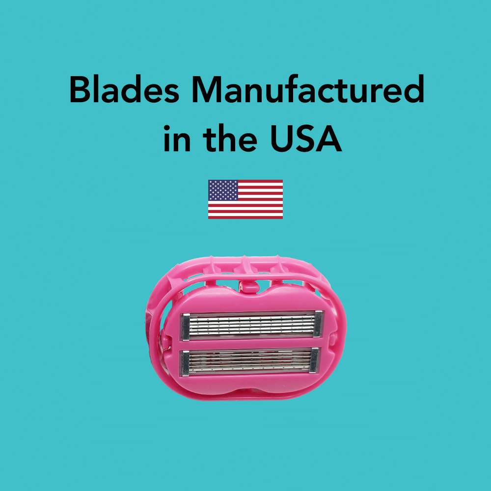 Classic Omnishaver - Pink - The Fastest Way to Shave Head, Legs, Arms, Body | An Alternative to Disposable Shaving Razors Self Cleans & Strops During Use with Durable Blade, Bald Head Shaver for Women