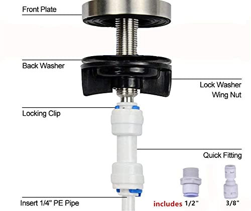 Drinking Water Filter Faucet Stainless Steel Brushed Nickel Kitchen Bar Sink,Lead-Free Modern Water Filter Faucet