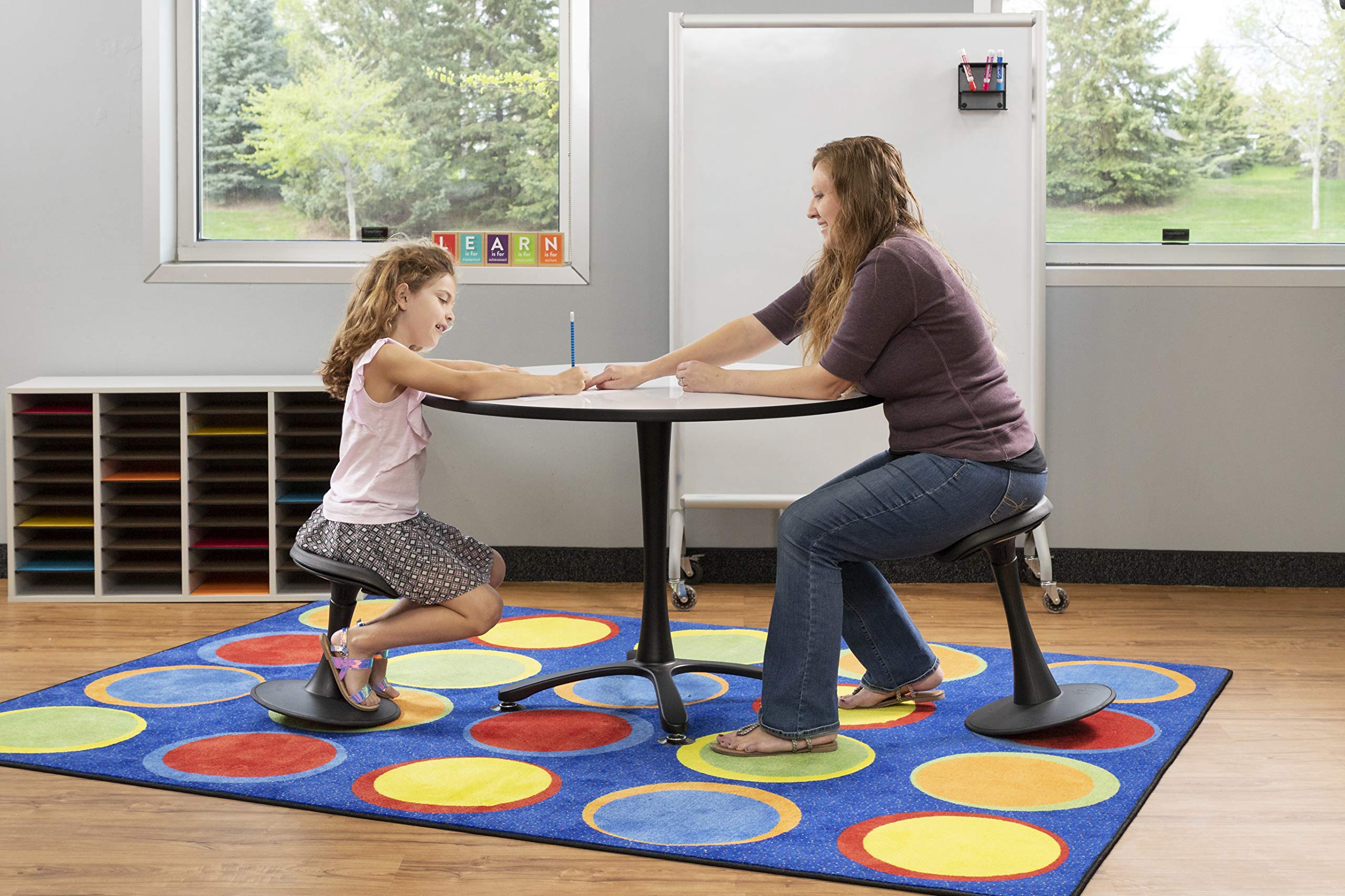 Safco Products 2271BL Fidget Active Stool, 18", Black