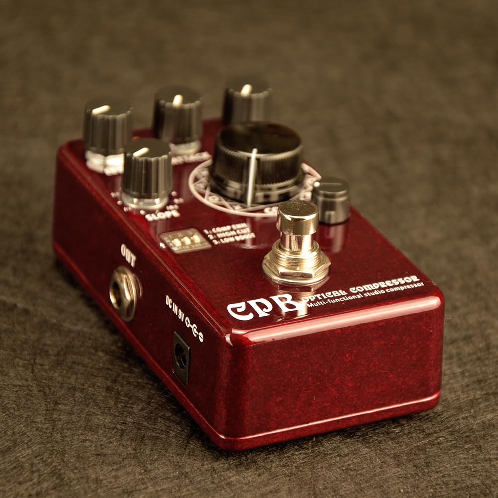 CP-BOOSTER Optical Compressor Guitar and Bass Effects Pedal Pure Analog for Electric Guitar and Bass True Bypass BLOKAMUGT Compact Type (Black)