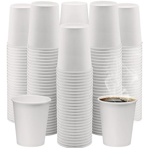 NYHI 8 oz Paper Cups - 300-Pack, Paper Cups for Water Dispenser, Coolers, Coffee, Teas, Party, Hot/Cold Beverage Disposable Drinking Paper Coffee Cups Suitable for Home, Office, and Coffee Rooms