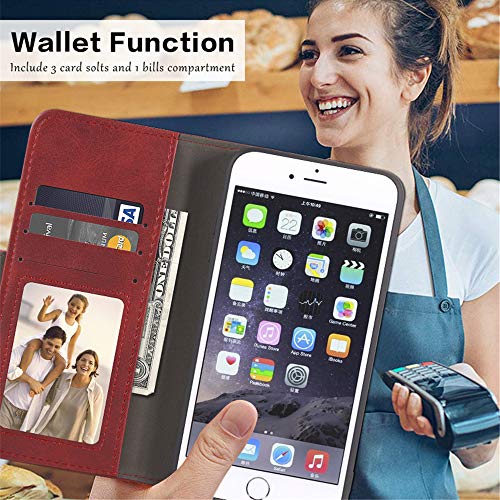 Infinix Smart 5A Case, Leather Wallet Case with Cash & Card Slots Soft TPU Back Cover Magnet Flip Case for Infinix Smart 5A (6.6β)
