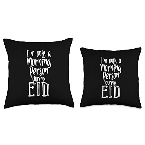 Morning Person Eid Funny Ramadan Gift Pillows Morning Person Eid Funny Ramadan Gift Throw Pillow, 16x16, Multicolor