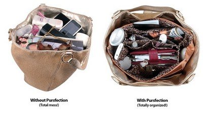 Pursfection TOTE Organizer - Brown/Pinwheel