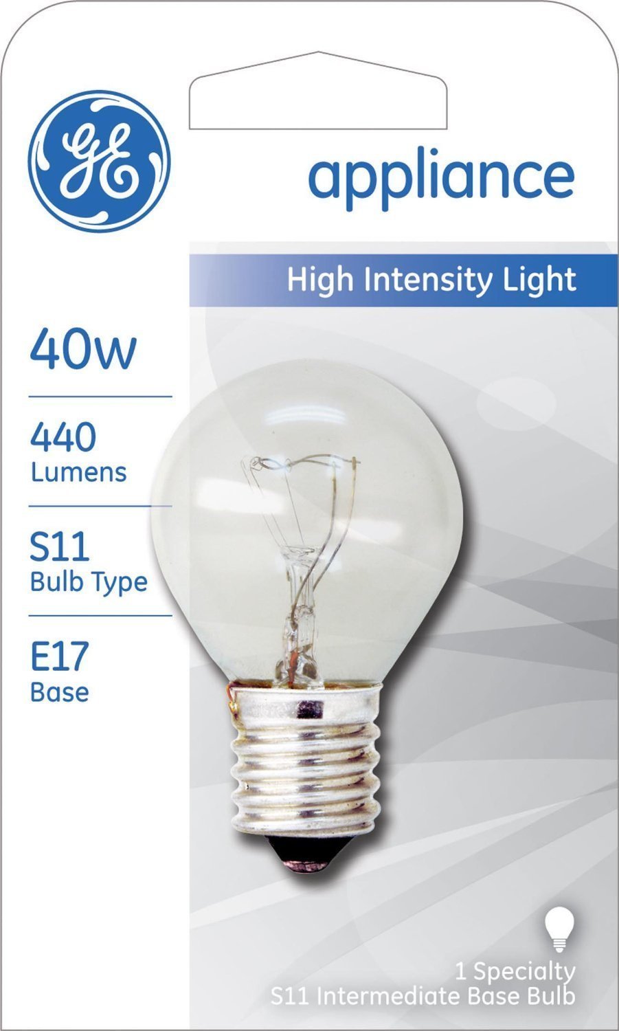 GE Lighting 35156 40-Watt High Intensity Appliance Light S11 1CD Light Bulb (4 Bulbs)