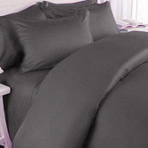 MATTREST 1500 Thread Count - Wrinkle & Fade Resistant - Egyptian Quality 3pc Duvet Cover Set, Solid, Full/Queen, Grey
