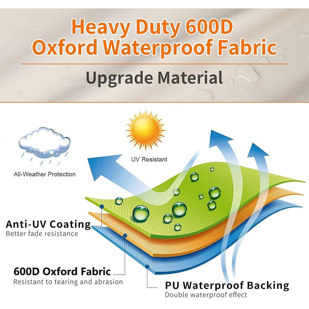 Heavy-Duty 2-Seater Patio Bench Cover - 100% Waterproof, Air-Vented, and Durable ,outdoor sofa covers waterproof 59*38*29Inch for Two seats