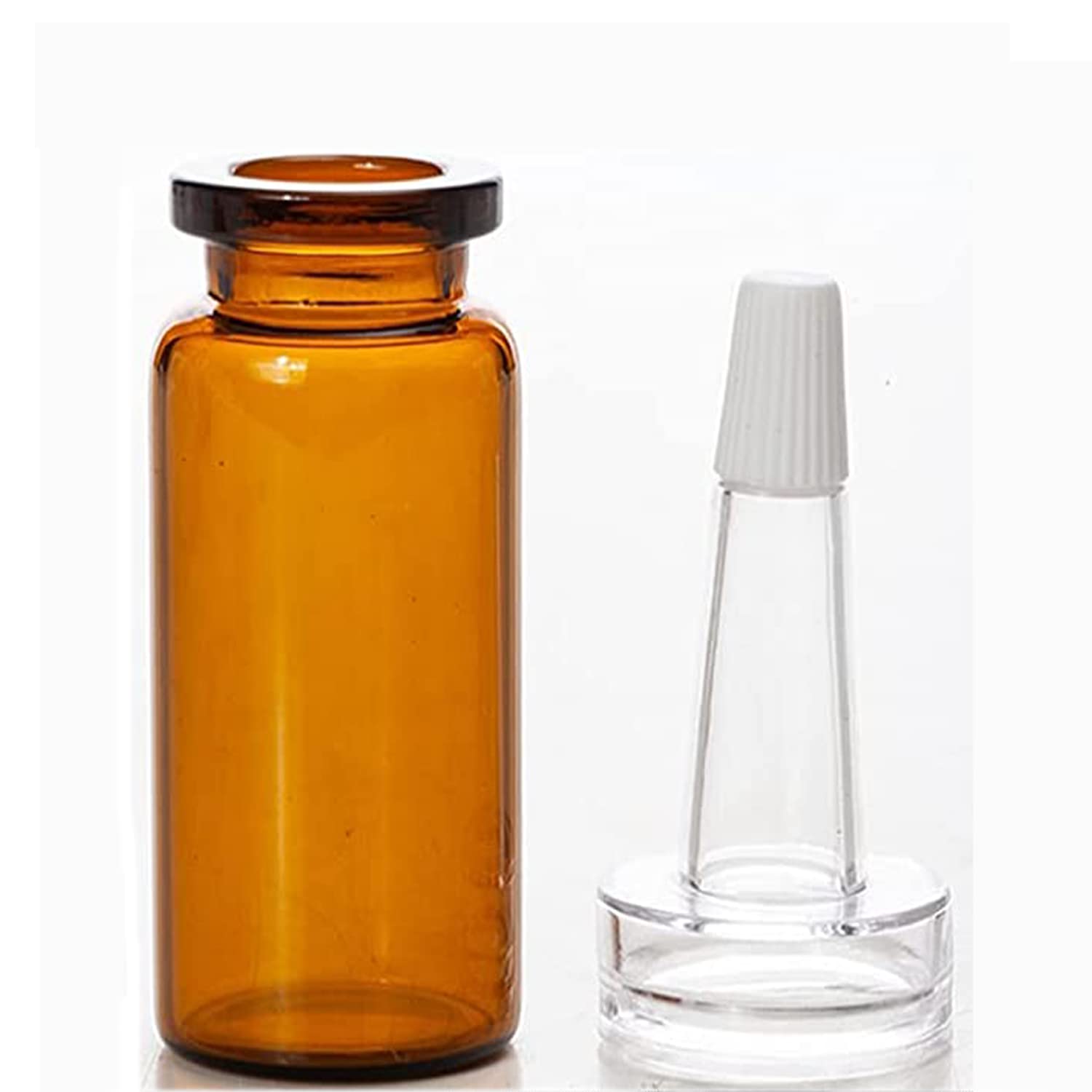 Glass Bottle Serum Vial Dropper - Transparent Silicone Trumpet Dropper Cap for 5ml/7ml/15ml/20ml/30ml Essential Oils Bottle with Inner Bottle Diameter 20mm (30)