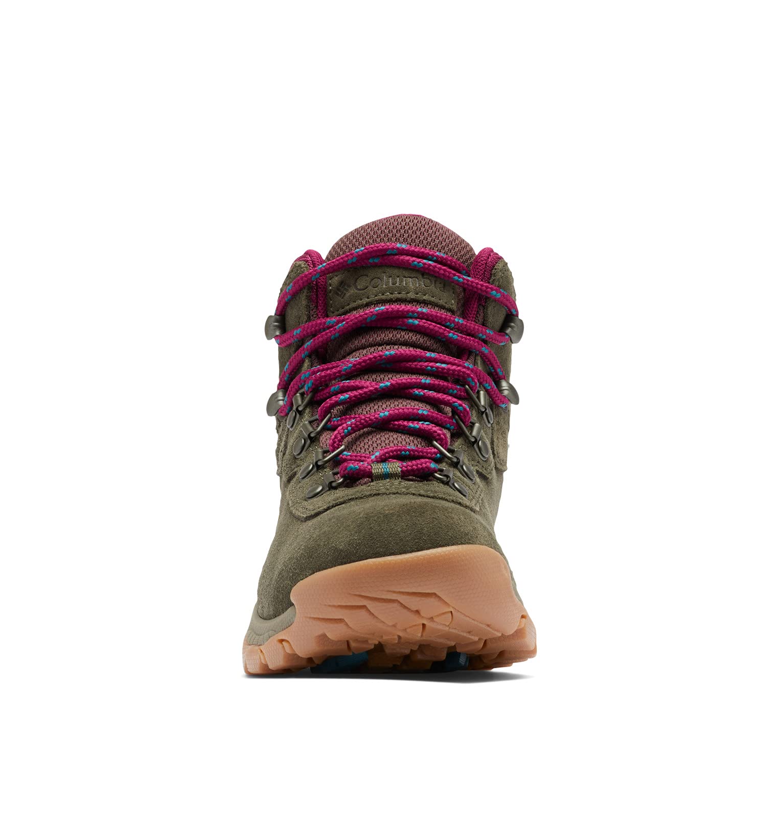 Columbia Women's Newton Ridge Plus Waterproof Amped, Peatmoss/Red Onion, 11