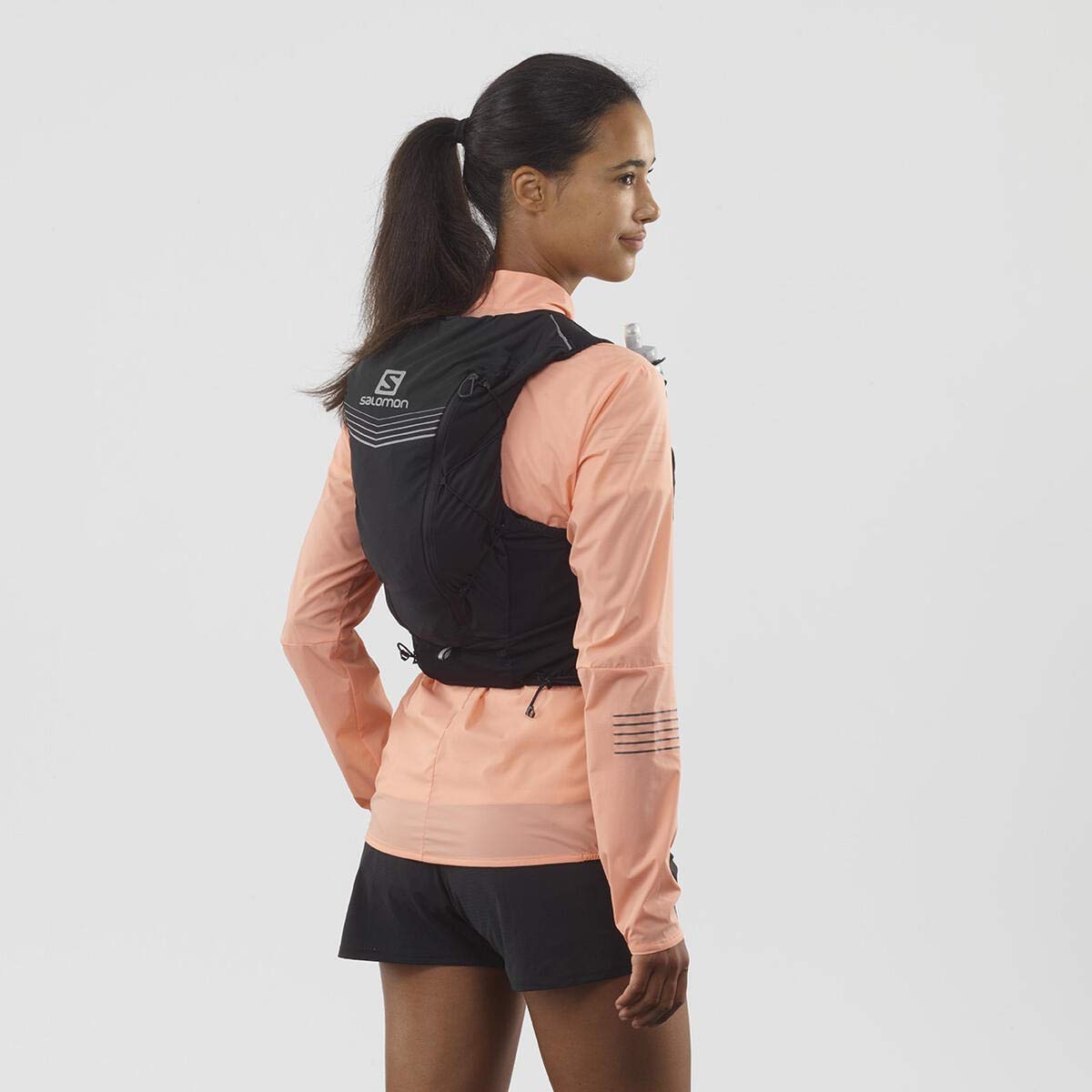 Salomon Advanced Skin 12 Set Unisex Trail Running Vest Backpack, Black, Small