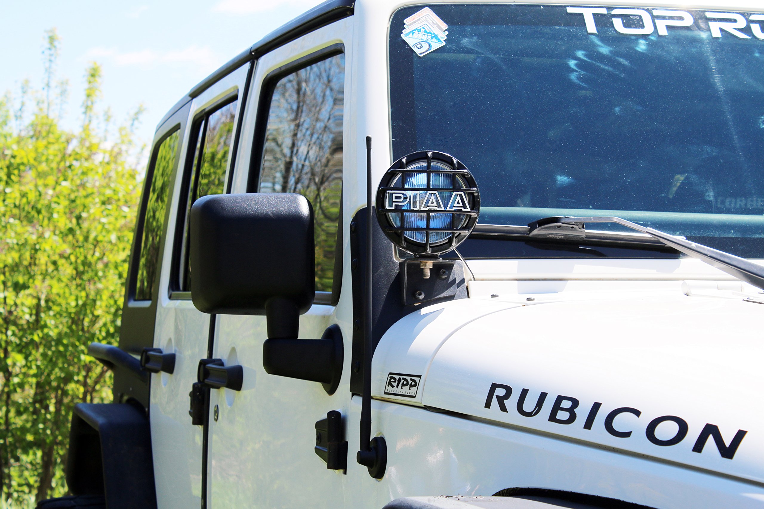 Votex Black Short Rubber 17 Inch Universal Antenna Kit - Easy Setup, Flexible & Durable Fits Cars, Trucks, SUVs