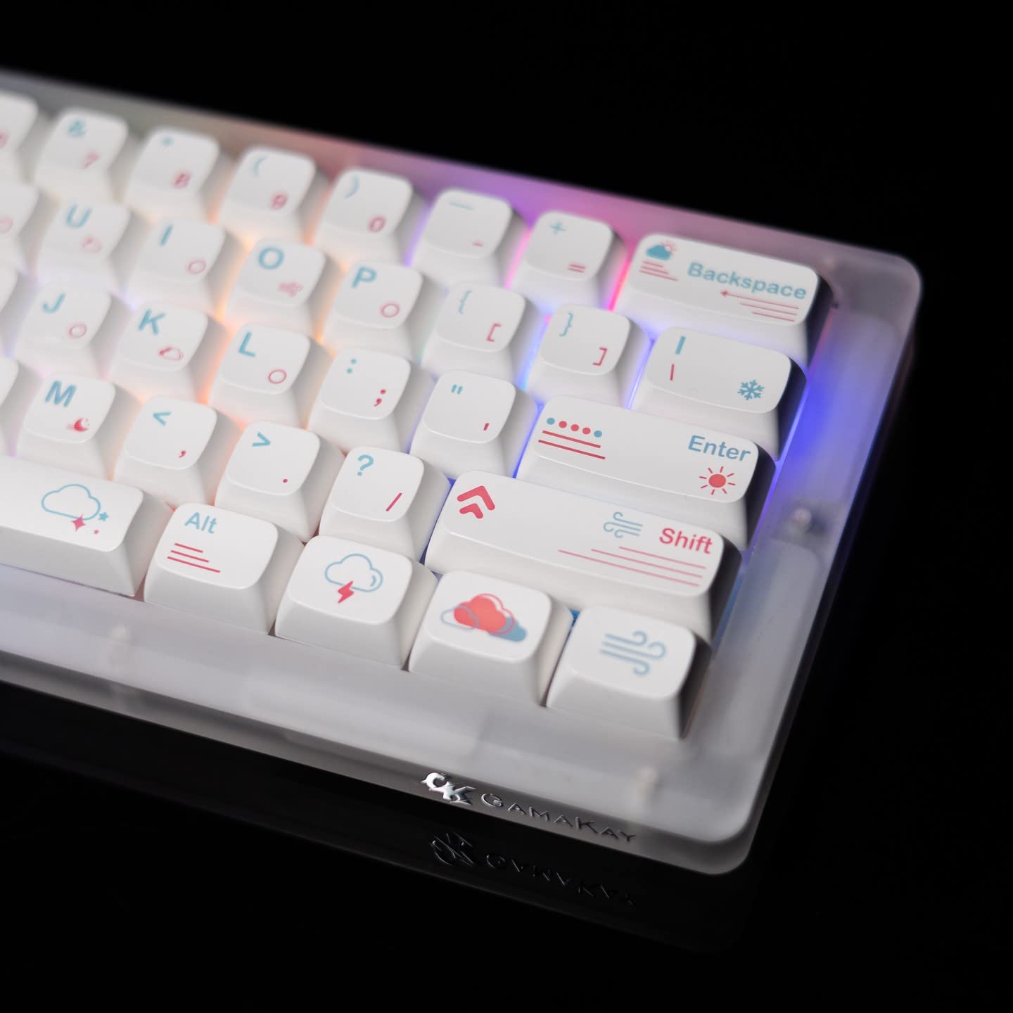 GK GAMAKAY K61 Pro 60% RGB Gasket Mechanical Keyboard, Bluetooth/USB-C Wired/2.4GHz Wireless 61 Keys Hot Swap Gaming Keyboard with CNC Acrylic Base XDA Profile PBT Keycaps (Gateron Brown Switch)