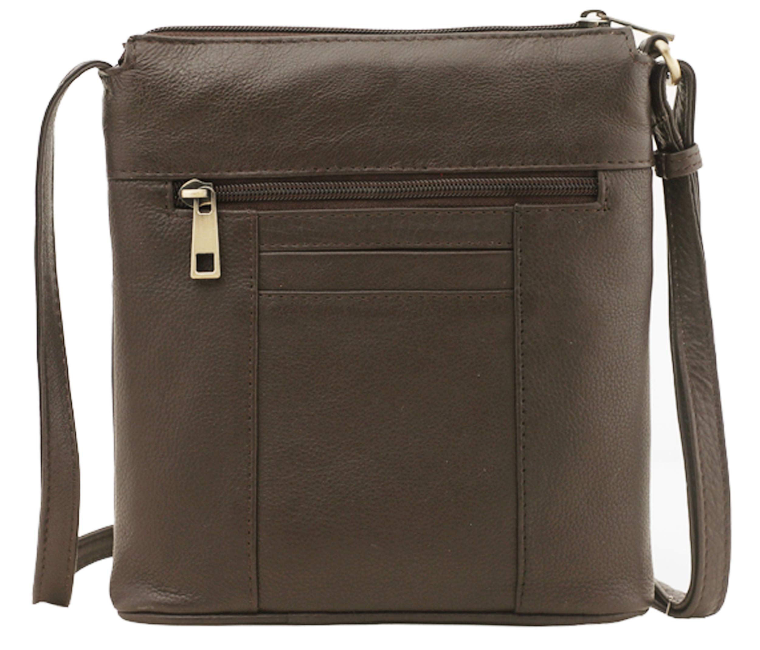 Texan Bull Leather Crossbody Bags For Women-Shoulder Strap Women Purses Travel Handbags (Brown)