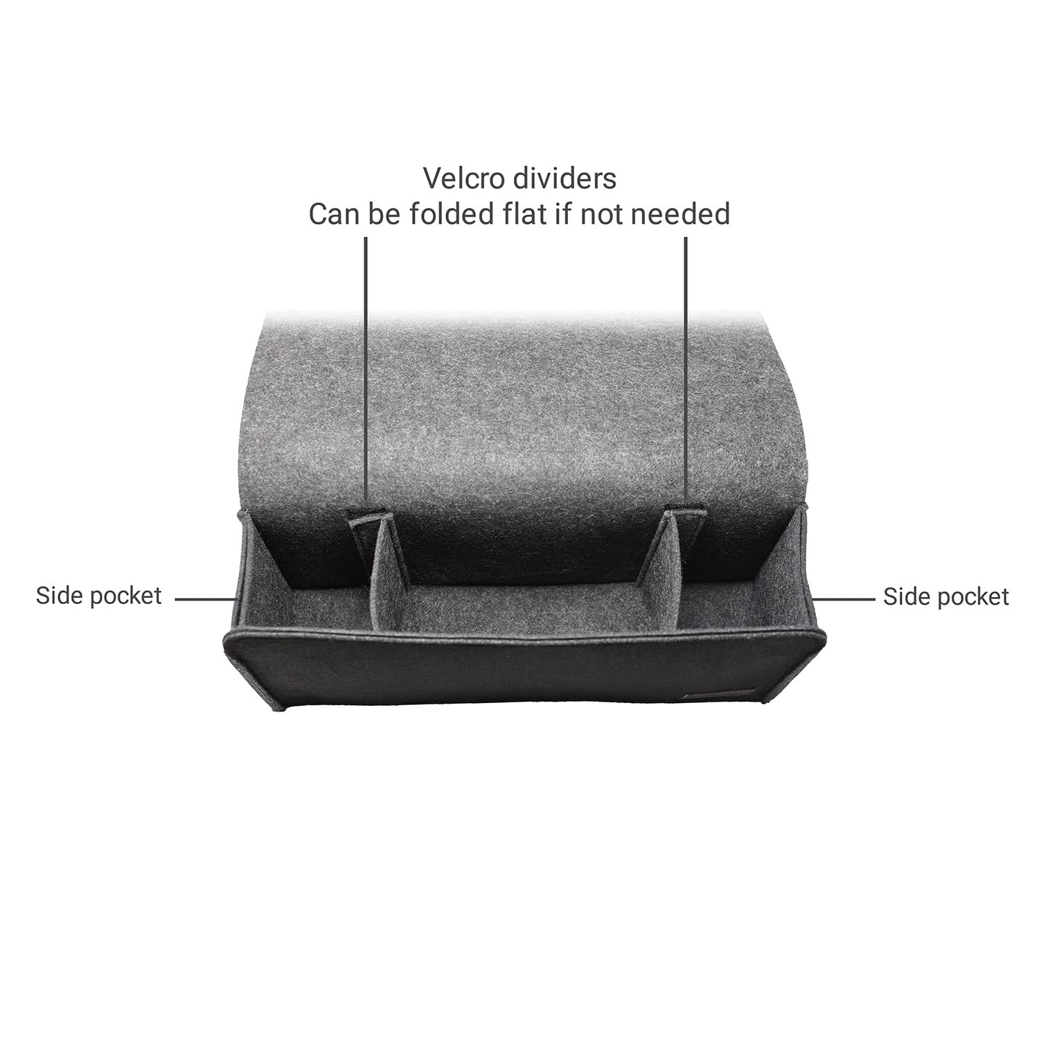 VRGE - Couch Bedside Gaming Organizer Caddy Storage Hanging Felt Mount for Game Controllers/Headphones/Meta Oculus Quest 3/2 VR w/Side Remote Control Holder