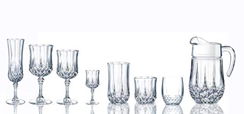 Cristal D'Arques Longchamp 2 Ounce Cordial Glass, Set of 6, 6 Count (Pack of 1), Clear