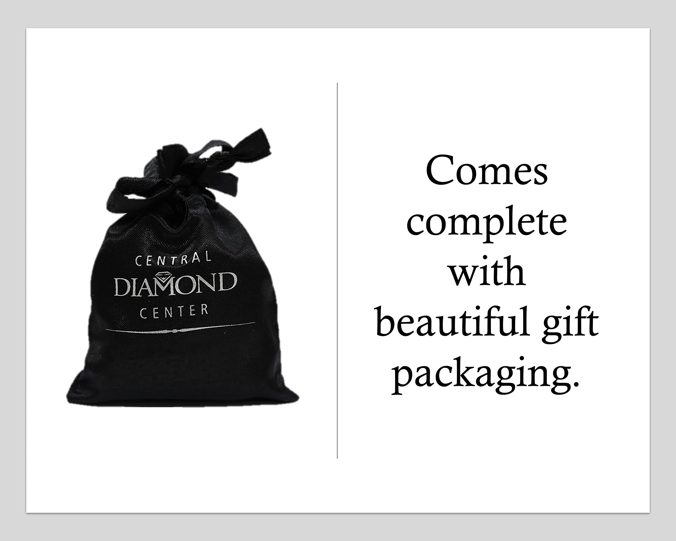Central Diamond Center Sterling Silver Round & Baguette Engagement Ring with a 9.00mm - 3.00ct Round Center Stone - Size 5
