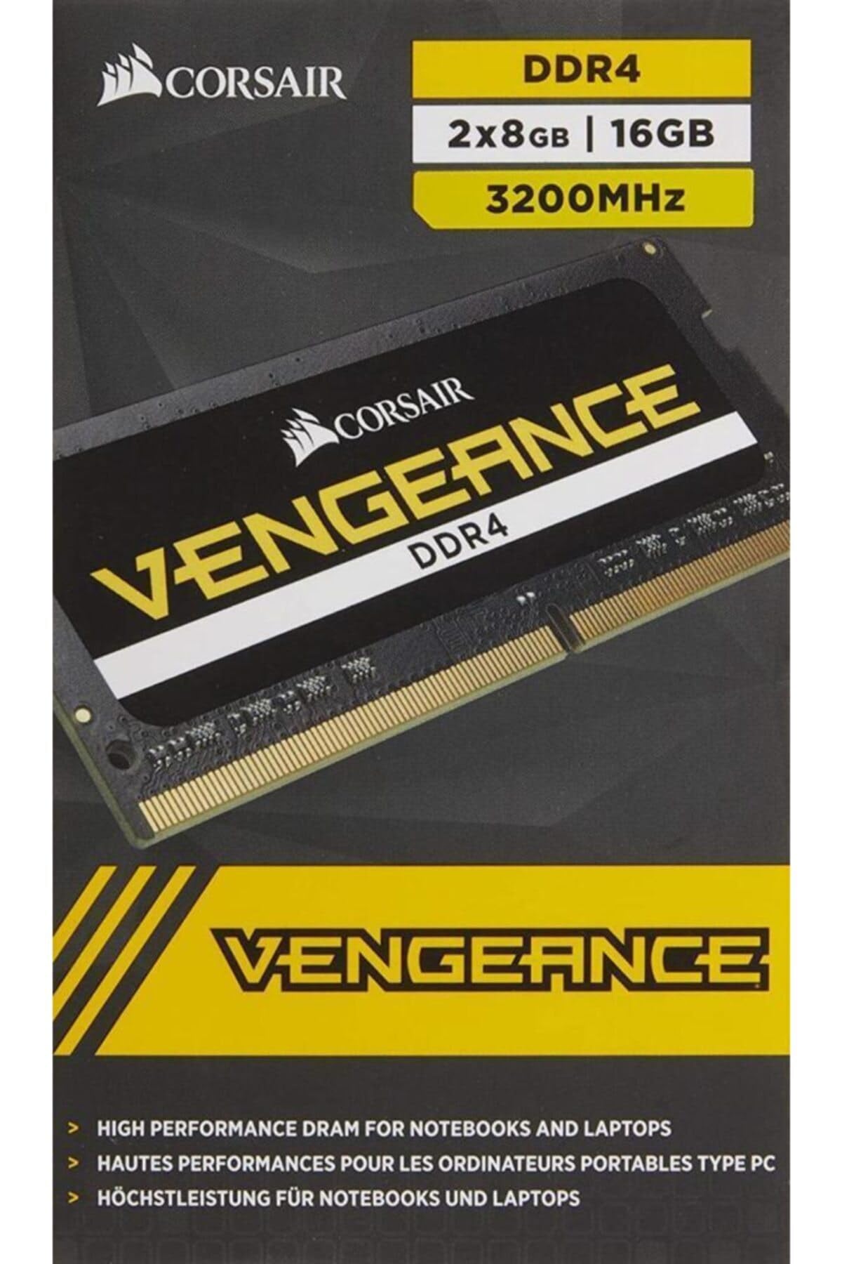 Corsair Vengeance Performance SODIMM Memory 16GB (2x8GB) DDR4 3200MHz CL22 Unbuffered for 8th Generation or Newer Intel Core™ i7, and AMD Ryzen 4000 Series Notebooks