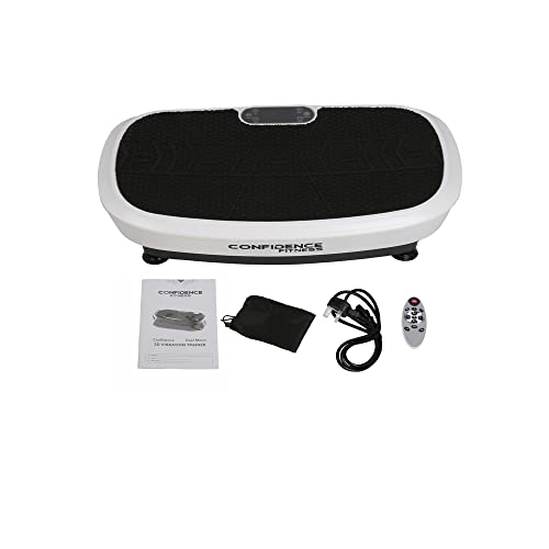 Confidence Fitness Vibration Plate Trainer 3D Dual Motor Exercise Machine White