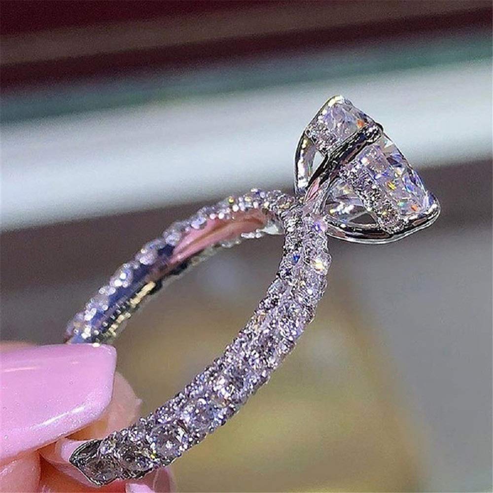 ChenFeng Rose Gold Ring Grown Halo Engagement Ring for Women Ideal Engagement Ring (10)