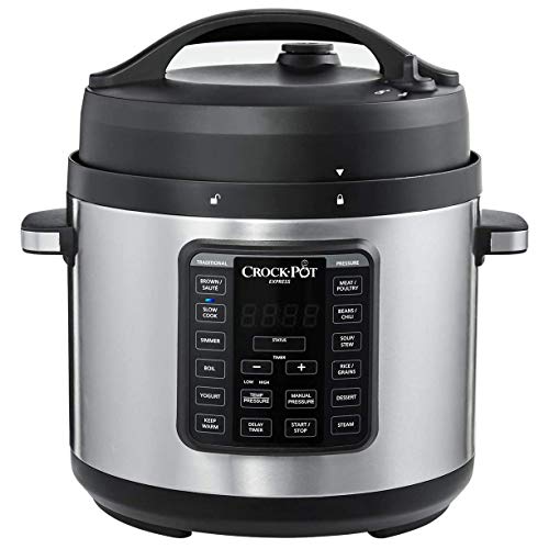 Crock-Pot 2100467 Express Easy Release | 6 Quart Slow, Pressure, Multi Cooker, Stainless Steel