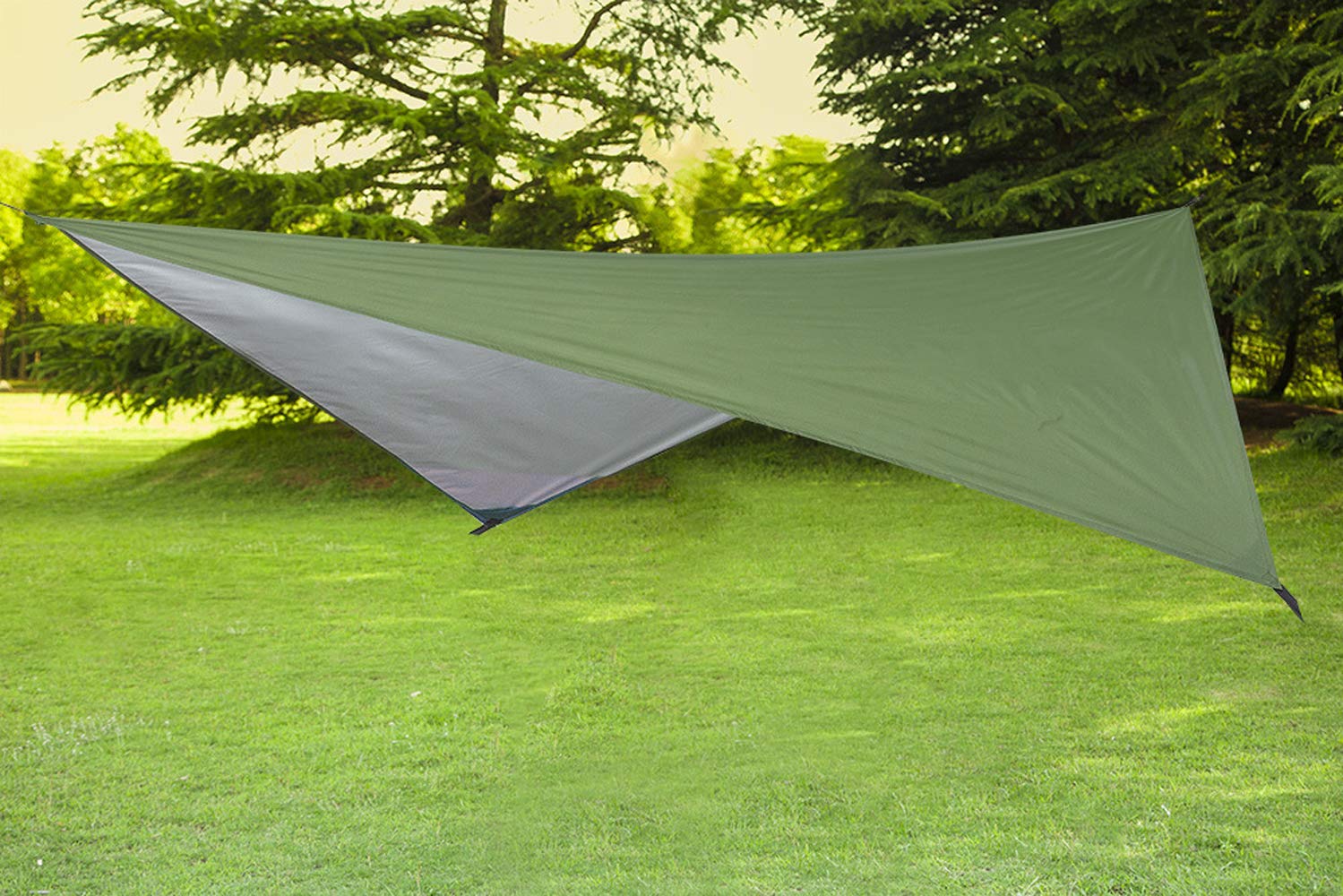 Camping Hammock with Mosquito Net & Rain Fly Tent Tarp & Tree Straps Portable Lightweight Double Nylon Hammock for Camping Hiking Travel Outdoor Backpacking