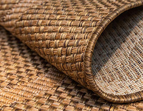 Unique Loom Outdoor Botanical Collection Area Rug - Vine (8' x 11' 4" Rectangle, Brown/ Beige)