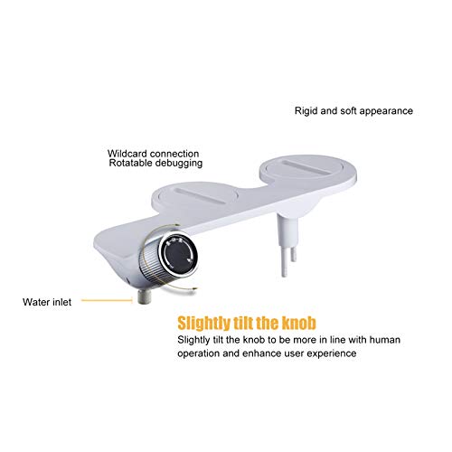 G1/2in Thread Toilet Bidet Seat Attachment Cold Water Spray Double Nozzle Non Electric Sprayer for Personal health