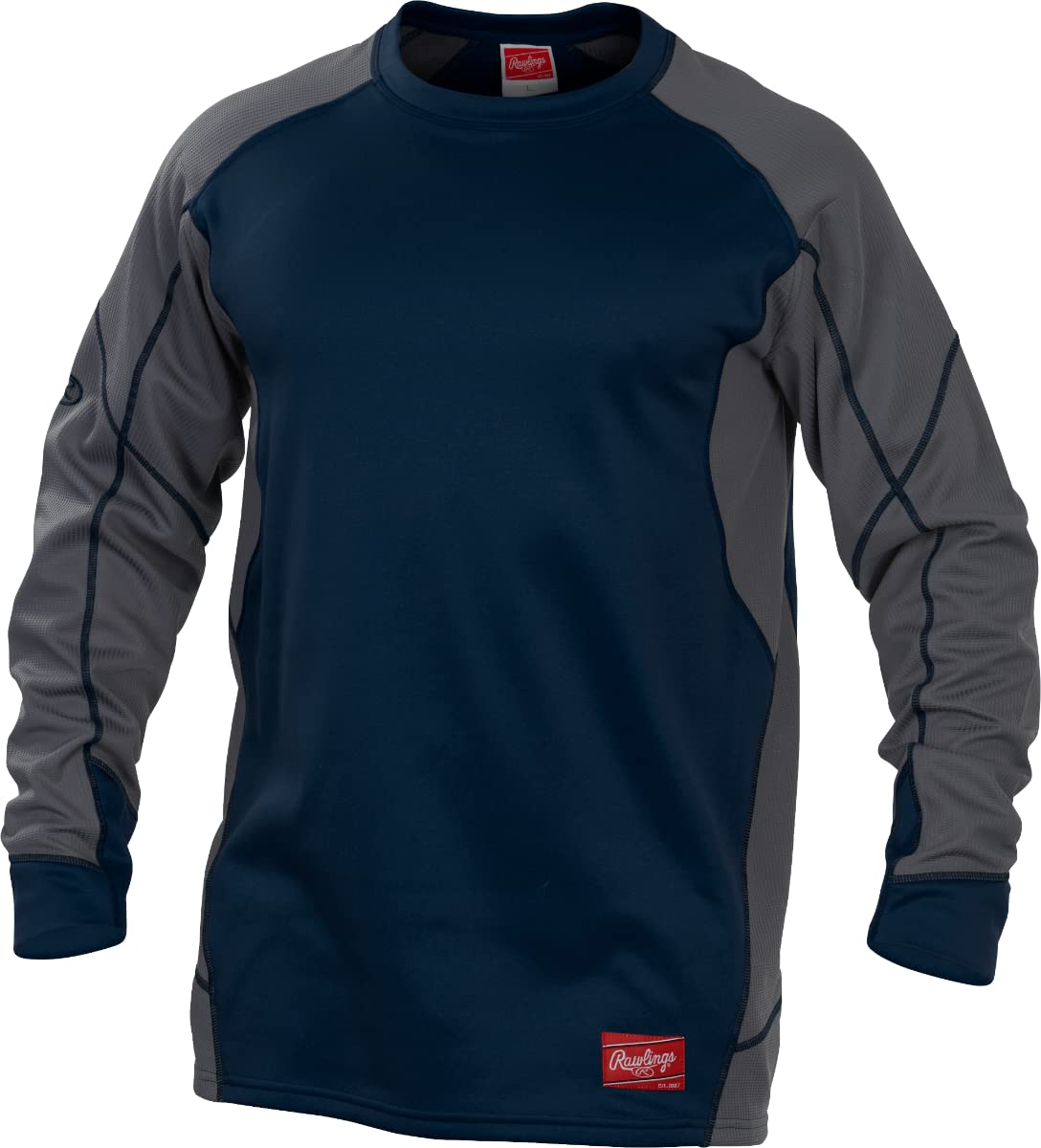 Rawlings Kids' Athletic Fit Pullover, Navy, Medium