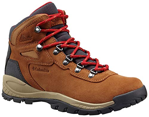 Columbia womens Newton Ridge Plus Waterproof Amped Hiking Boot, Elk/Mountain Red, 8.5 Wide US
