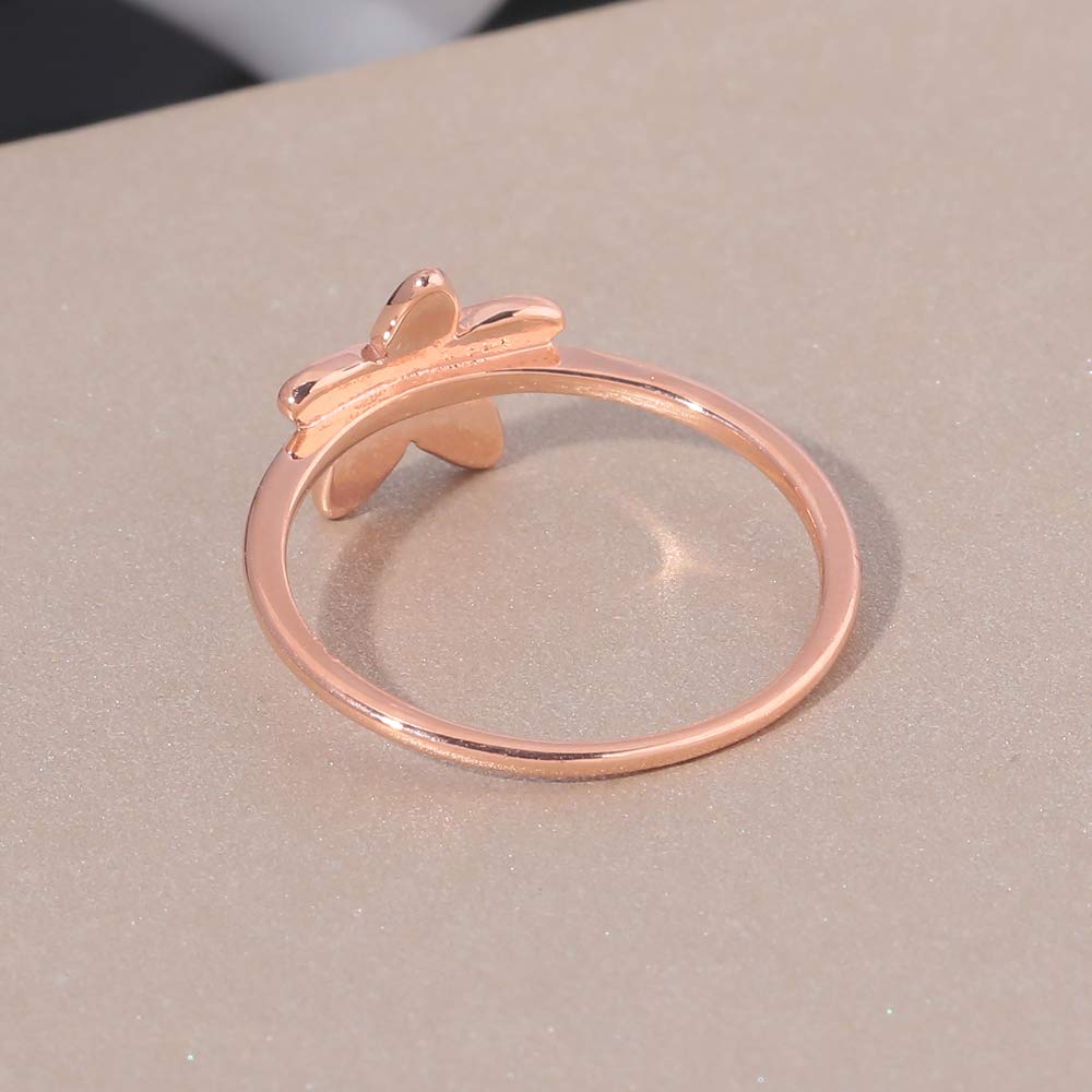 CiNily Flower Opal Ring White Gold Plated Pink Tourmaline Women Jewelry Gemstone Ring Size 6-12 (flower opal ring-pink, 7)
