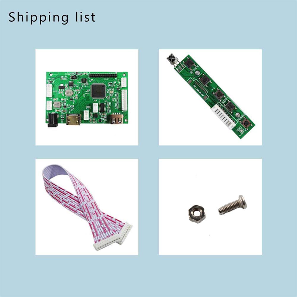FanyiTek HDMI USB LVDs Controller Board for 17" M170ETN01.1 WYD170SKD-01 CD170A54-01 M170QGBN30-01B 1280x1024 30pin Gaming Screen,Support Image 180° Rotation