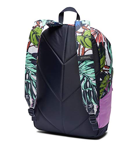 Columbia Zigzag 22L Backpack, Urban Pack, Laptop Sleeve, White Toucanical/Blossom Pink, One Size