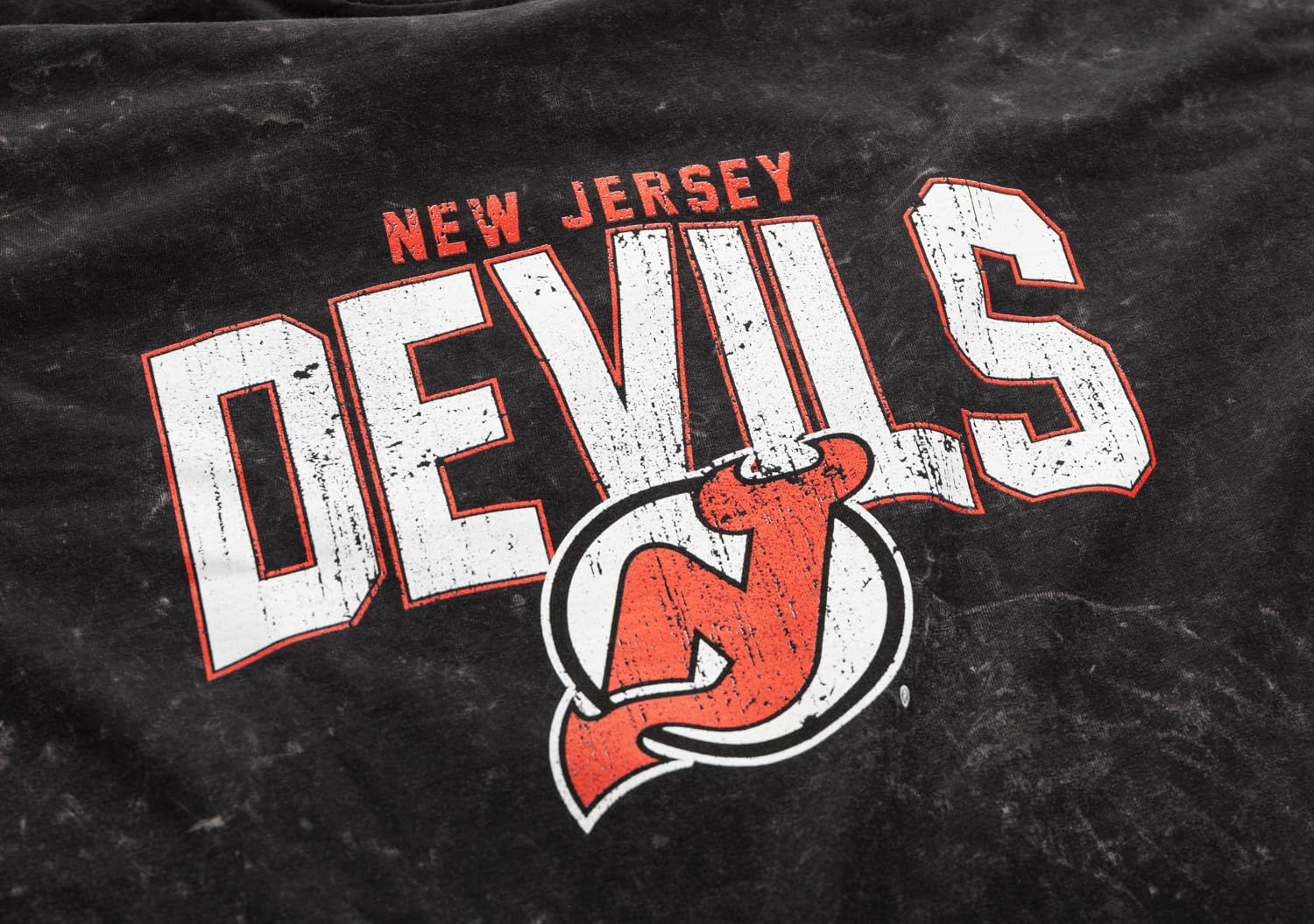Calhoun NHL Surf & Skate Mens Acid Wash Long Sleeve Cotton Shirt (New Jersey Devils, X-Large)