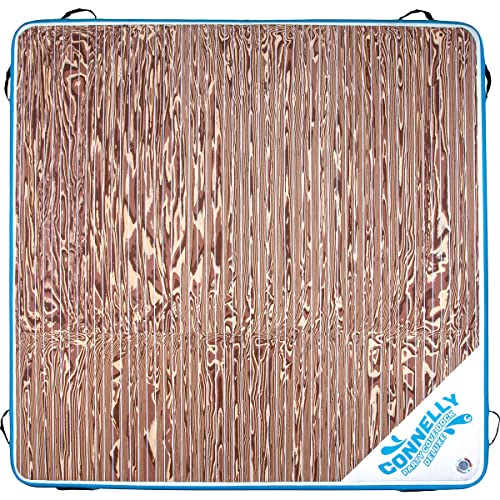Connelly CWB Party Cove Dock, 8' Inflatable Non-towable Floating Water mat, Brown