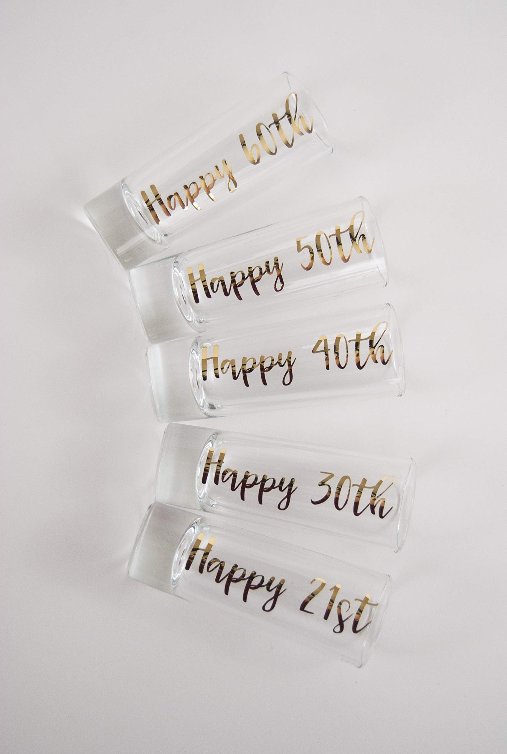 Custom Shot Glass with Gold Text, Add Your PERSONALIZED Text
