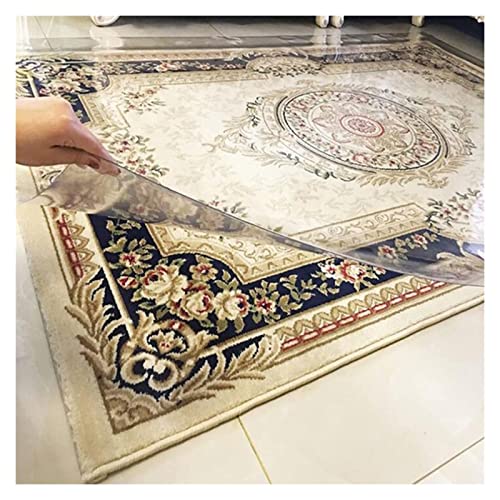 Clear PVC Desk Chair Mat 2mm Area Rug Large Clear Vinyl Runner Rug/Protector for Hardwood Floors - Multipurpose Rectangular Vinyl Roll, Anti-Oxidation,Can be Cut,80/100/120/140cm Wide,100-600cm for O