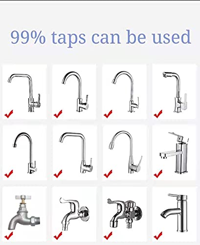 Furiencindy 2 faucet sprayer attachment, rotatable 360° faucet, with removable hose adapter attachment,splash-proof extension faucet, booster shower and water saving device, with two adjustment modes.