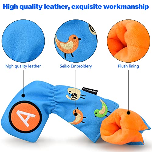 Craftsman Golf Birdie Birds Blue 10pcs/set Golf Club Iron Headcovers Cover Set