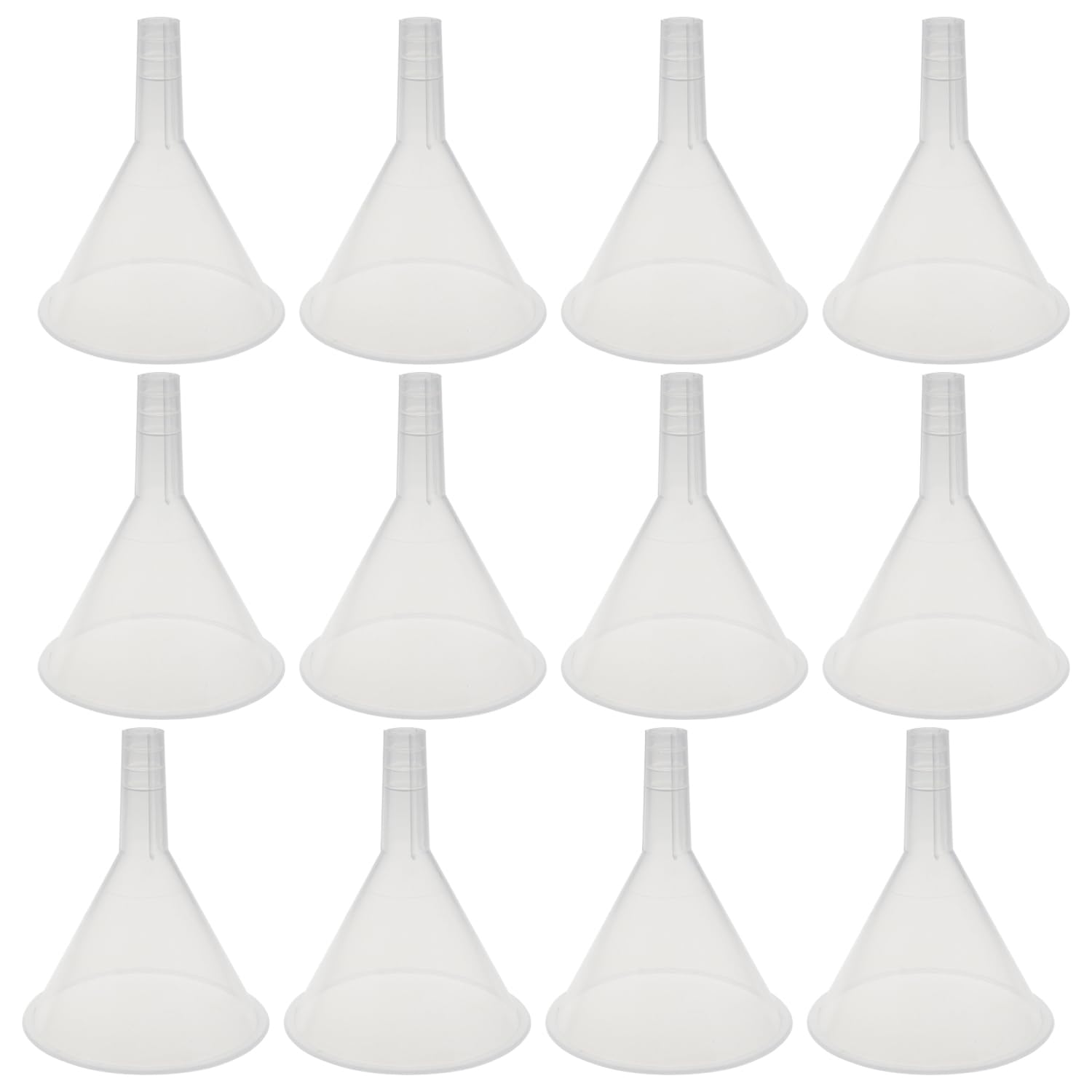 Heyous 12PCS Plastic Transparent Filter Funnel 60MM Diameter for Science Lab Water Bottle Filling Liquid Transfer
