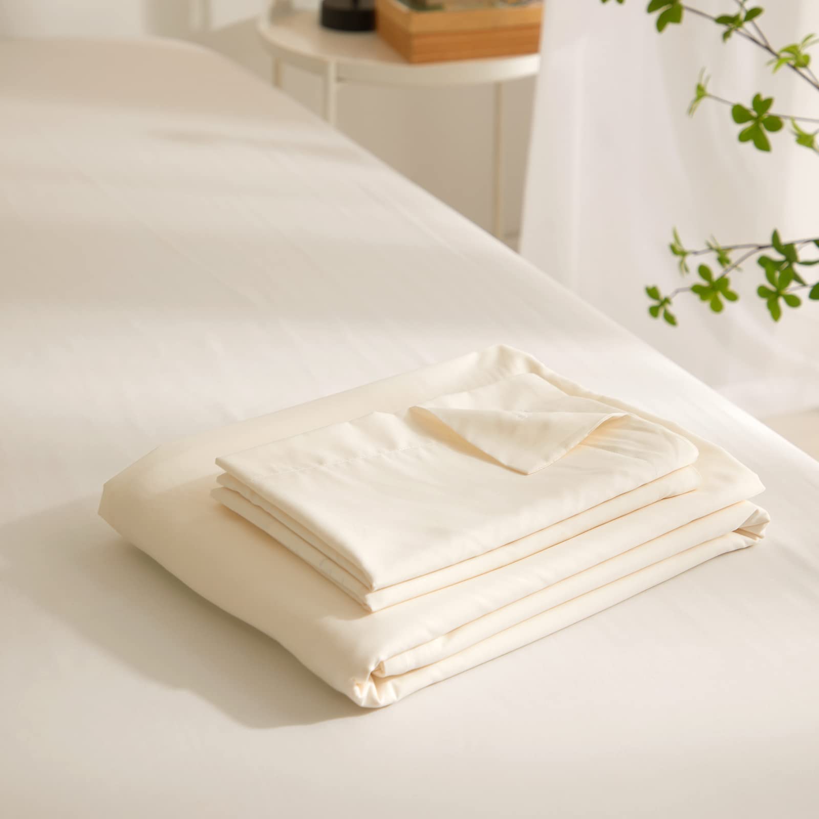 Cream White Duvet Cover King Size Soft Washed Microfiber Ivory Duvet Cover with Zipper Closure Boho 3 Pieces Bedding Set Off White Comforter Cover 1 Cream Duvet Cover 104βx90β with 2 Pillowcases