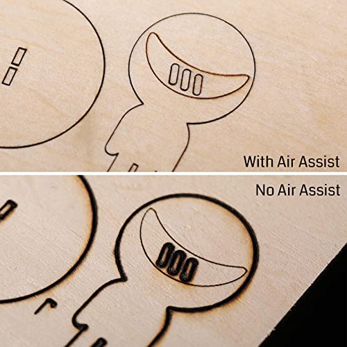 Genmitsu Jinsoku LC-60A 5.5W Laser Engraver Cutter with Air Assist System, 24-in x 24-in Large Laser Engraving Cutting Machine for Wood, Emergency Stop, Dual Y-axis Motors