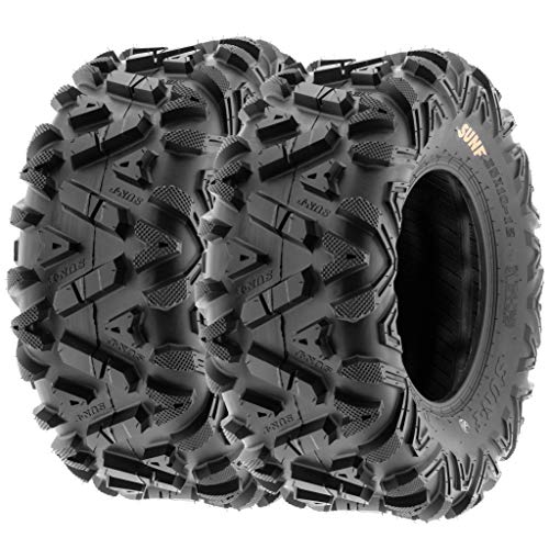 SunF Power.I 25 inch ATV UTV all-terrain Tires 25x8-12 & 25x11-12, 6 PR Front & Rear Set of 4 A033, Tubeless