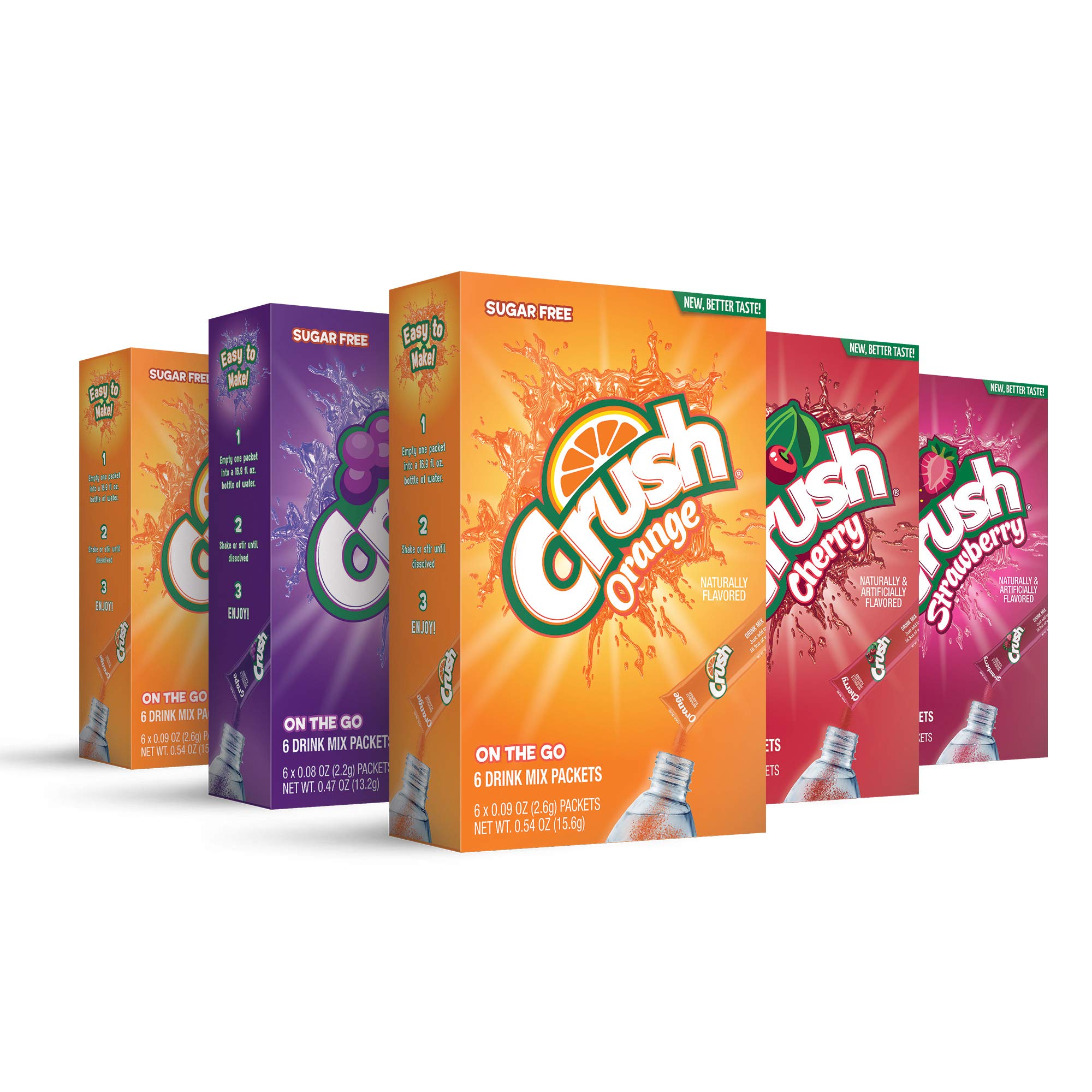 Crush- Powder Drink Mix - Sugar Free & Delicious (Classic Variety, 30 Sticks)