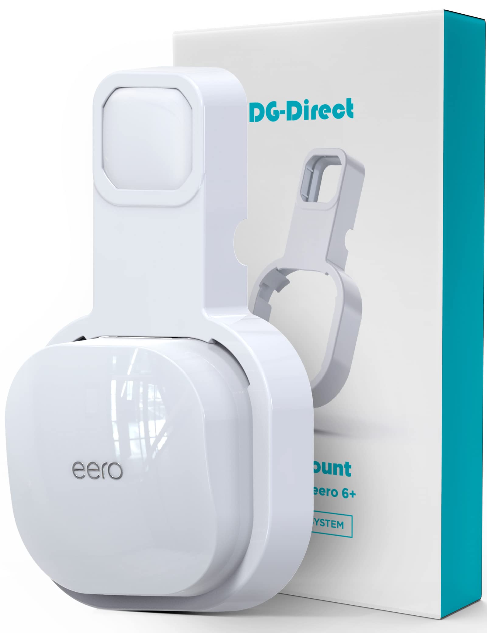 DG-Direct Wall Mount Holder for eero 6 and eero 6+ Router Mesh Wi-Fi System, No Messy Wires, The Outlet Wall Mount Holder for eero 6 Plus, Stand Bracket for eero 6 Extender Space Saving (2 Pack)