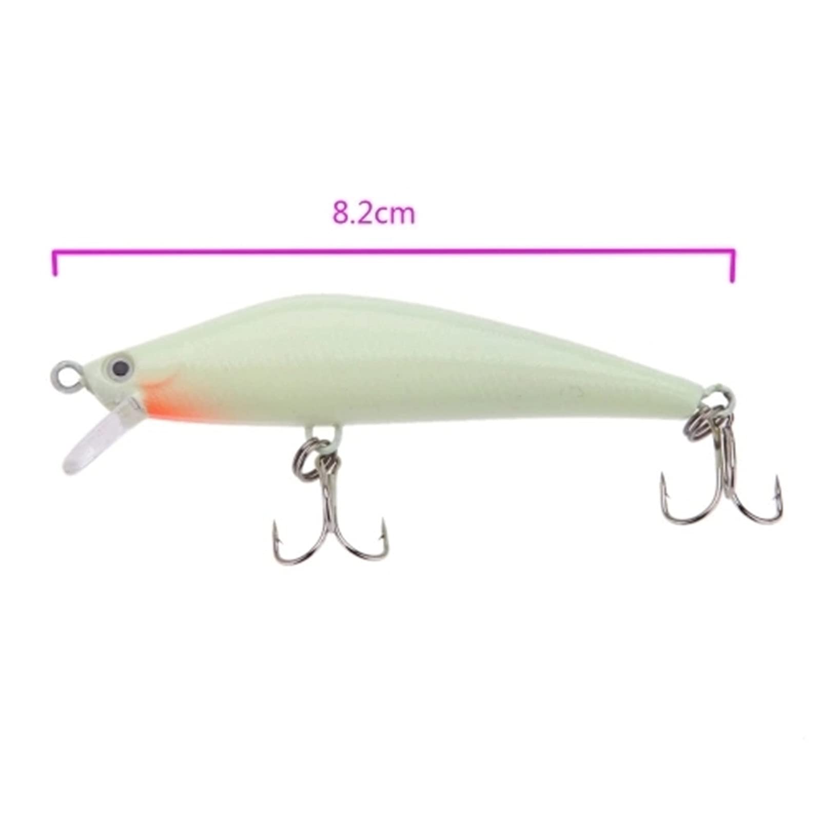 CSSIM Lure Swimbaits 3D Luminous Night Bait Lure Hard Bait Lure Fish Hook Artificial Fishing Tackle Accessory With Two Triangle Hooks 82mm 8g