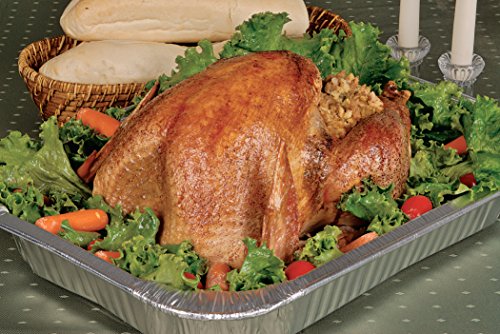 Durable Foil Rectangular Aluminum Roasting Pan, X-Large, 16 5/8” x 11 7/8” x 2 ½” (Pack of 12)