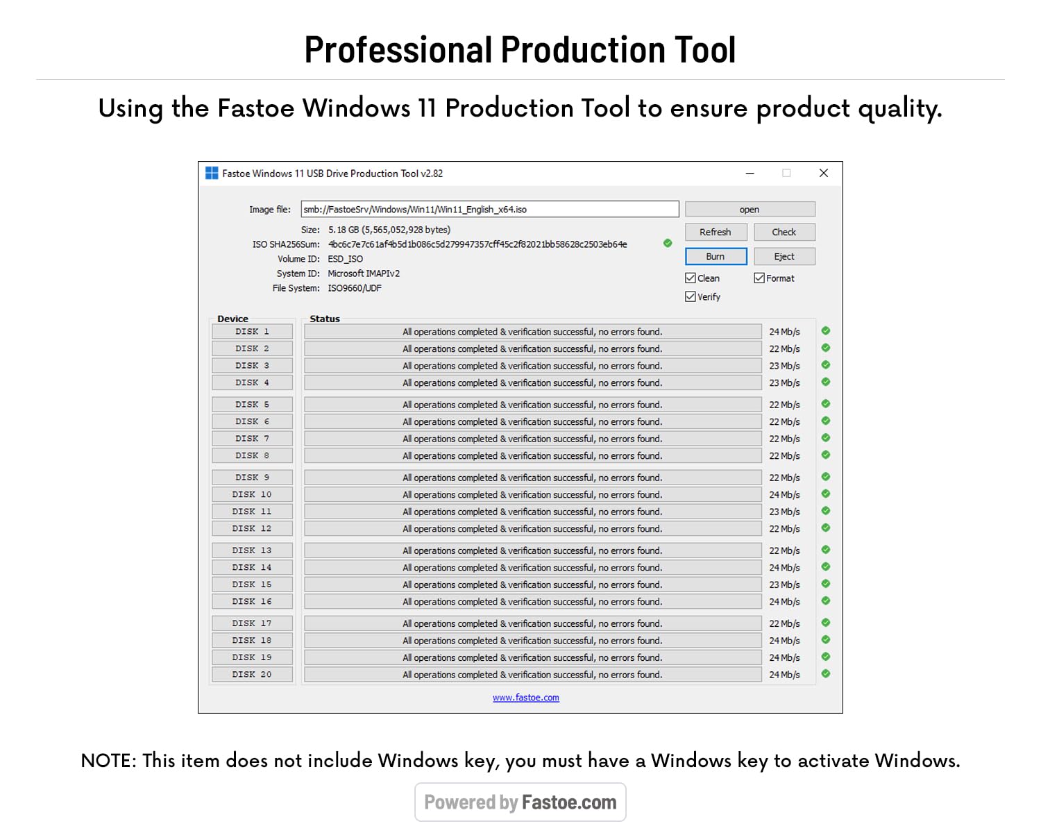 Fastoe Bootable USB Flash Drive Installer for Windows 11 Pro/Home