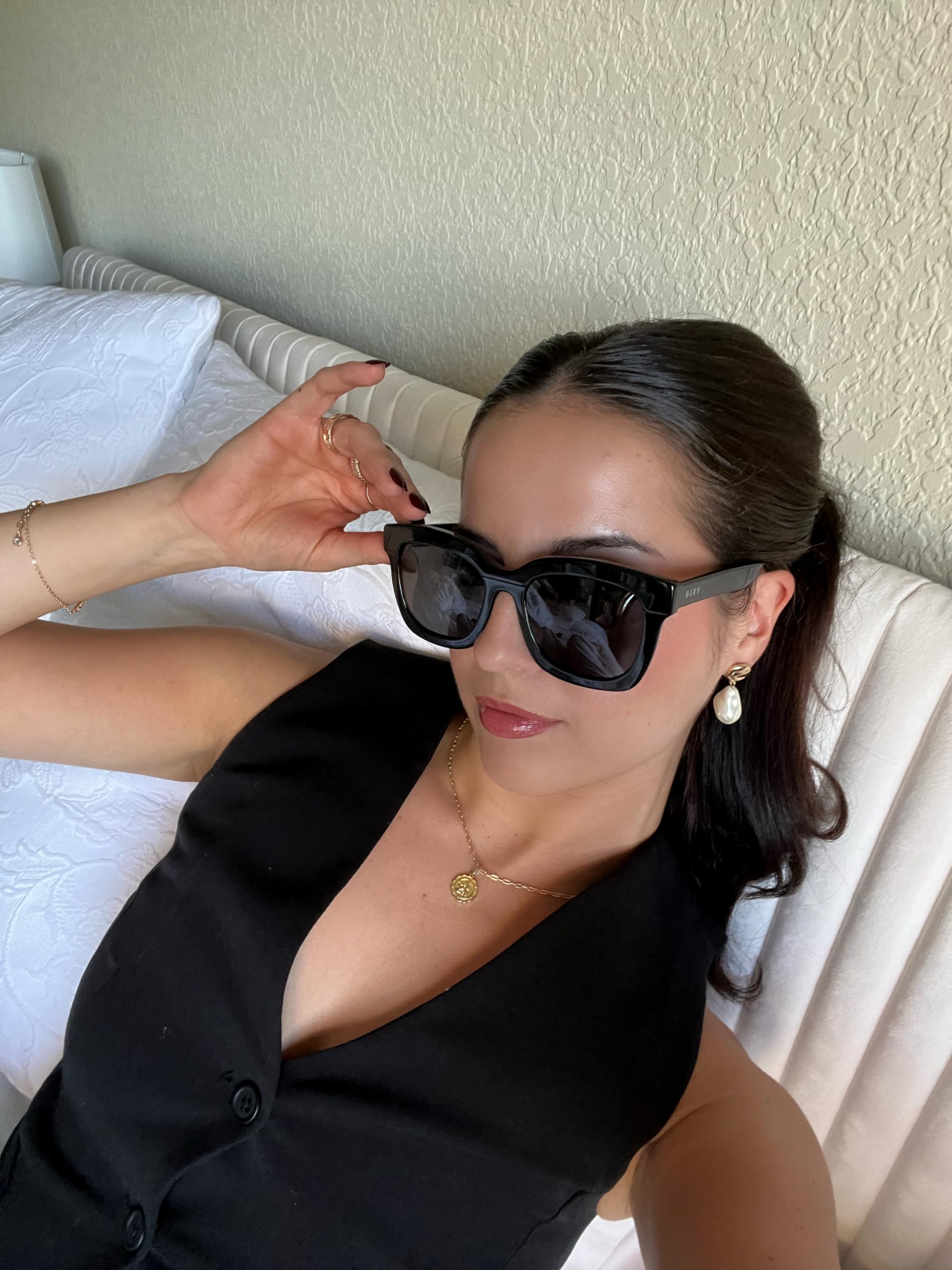 DIFF Eyewear Carson Black One Size