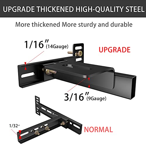 Ogonbrick Headboard Brackets - Universal Headboard Brackets for Metal Bed Frame Adjustable Bed Headboard Wall Mounting Brackets Footboard Extension Kit Fit for Twin Full Queen King Size Bed Black