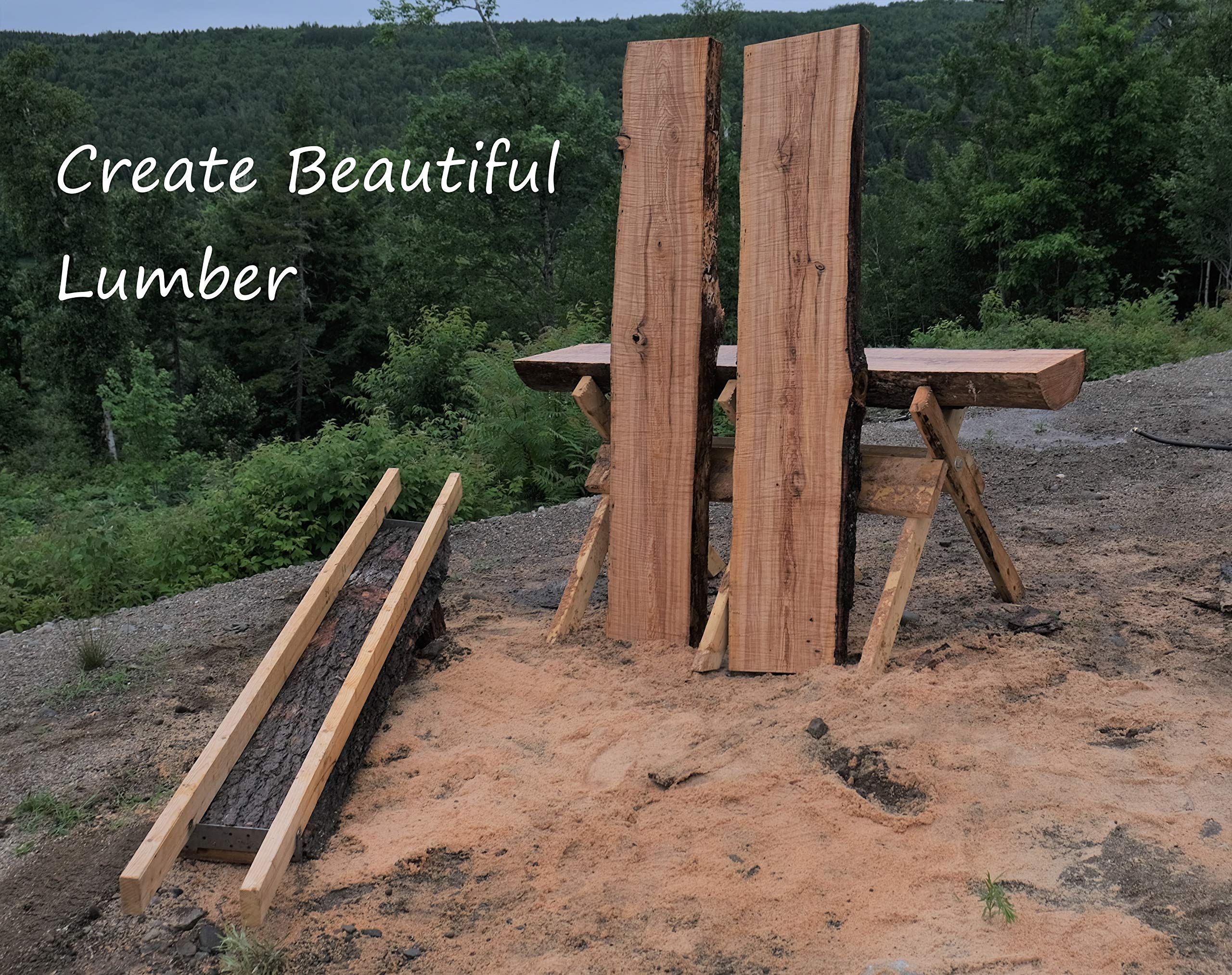 Chainsaw Mill Guide Rail Lumber Metal Brackets System - Sawmill Saw Guide Logging Tools - Made in USA